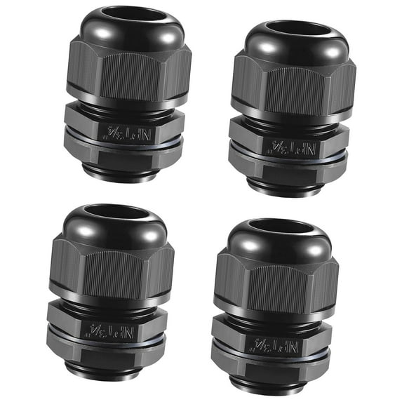 Bybiment 4 PCS 3/4"(12.5-18mm) NPT Nylon Cable Gland Joints with ...