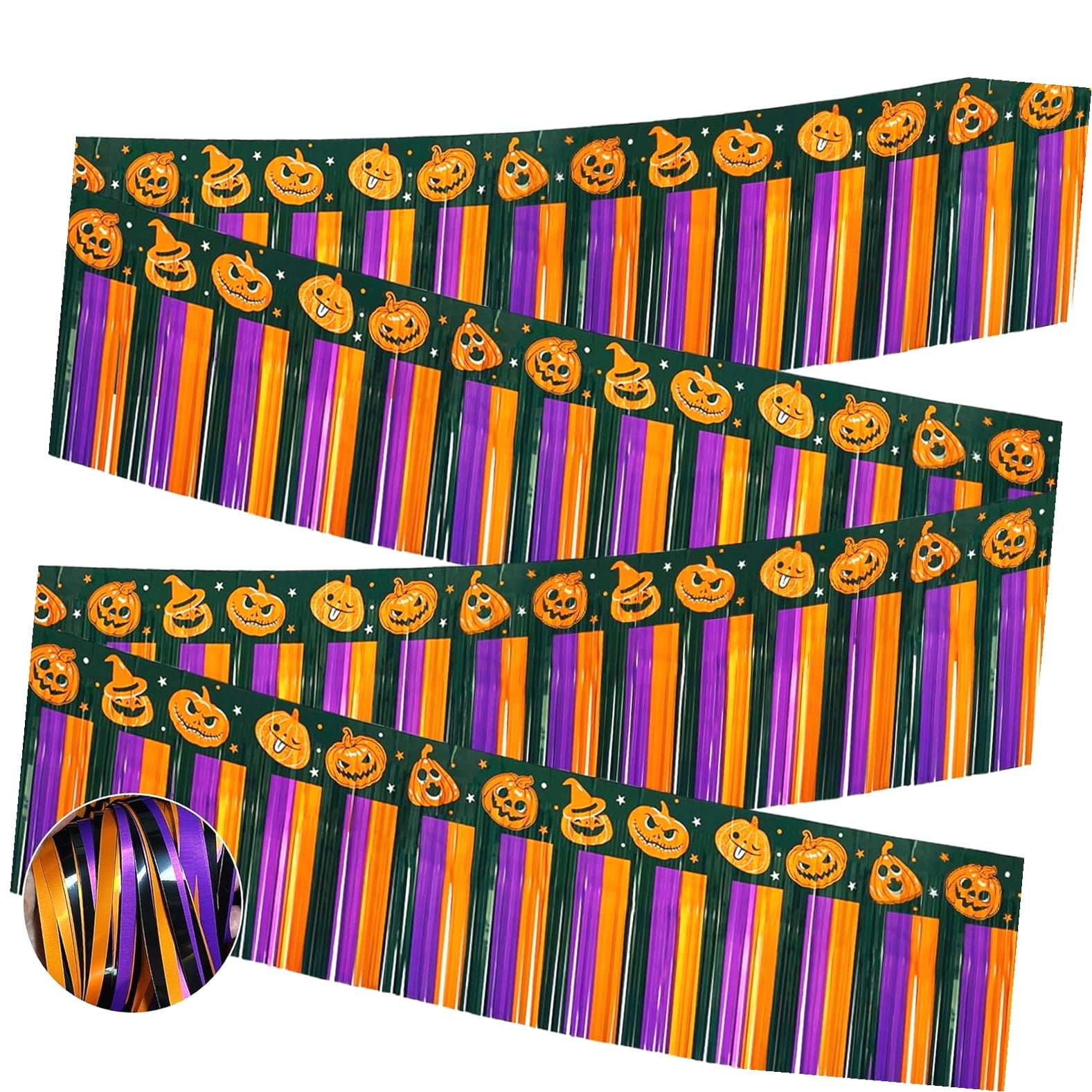 Bybiment 4-Pack 39-Foot Christmas Parade Floats Foil Fringe, Each 10 ft ...
