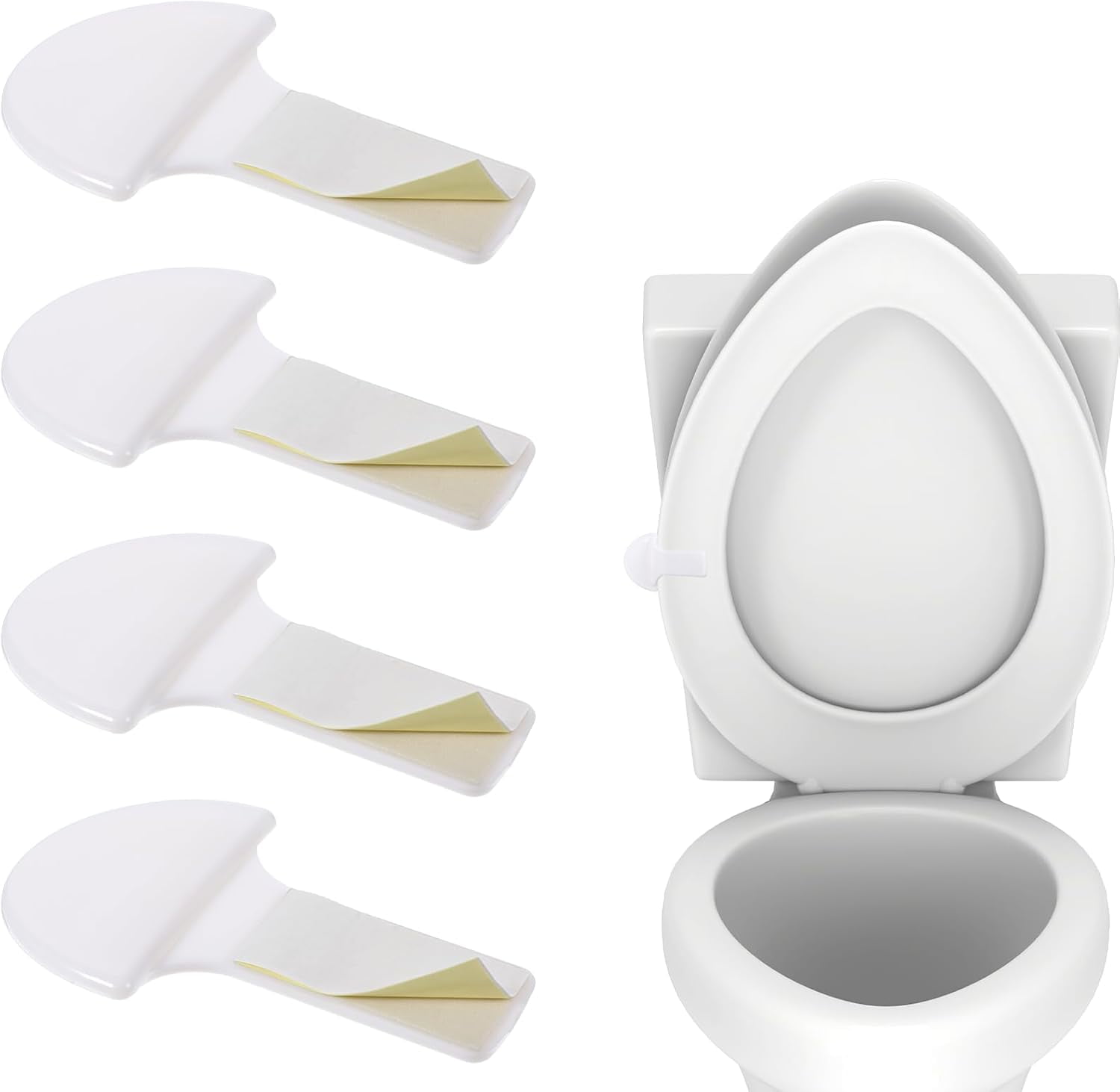 Bybiment 4 Pcs Lift Handle Toilet Lid Lifter Sticky Seat Handle Lifter ...