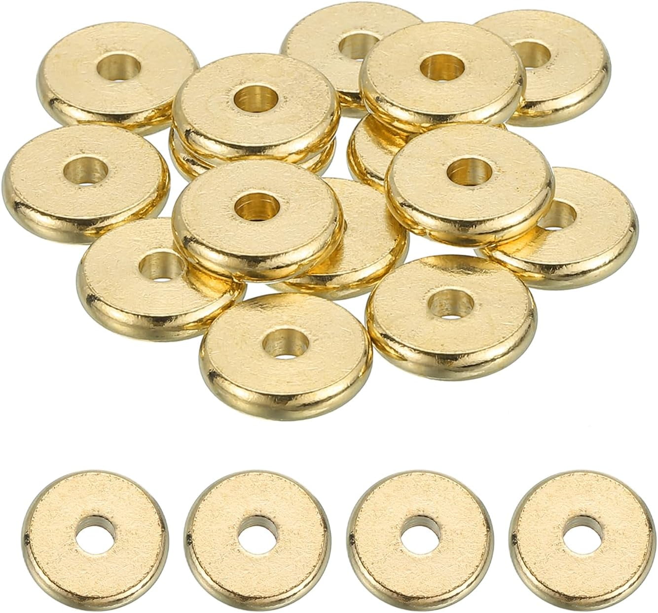 Bybiment 40 Pieces Rondelle Spacer Beads 12mm Diameter 3mm Hole Size 2 ...