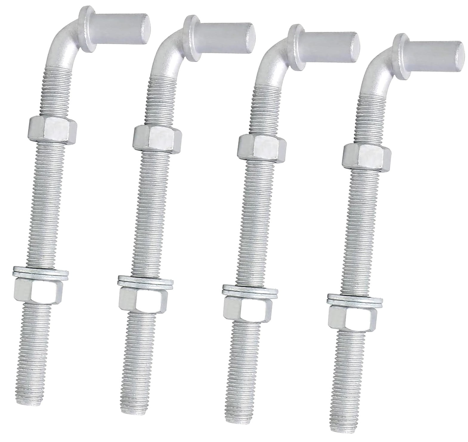 Bybiment 4Pcs 8inch J-Post Hinges, J-Type with 5/8" Male Hinge Pin for ...