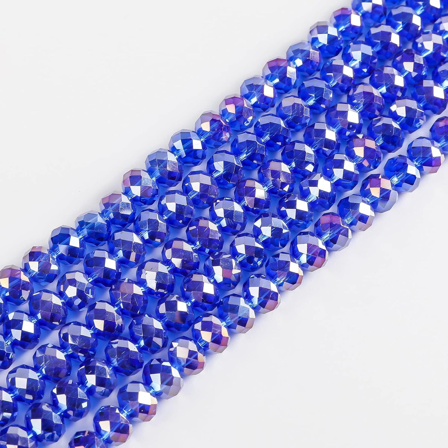 Bybiment 4mm Blue AB Rondelle Beads for Jewelry Crafting 1200pcs ...