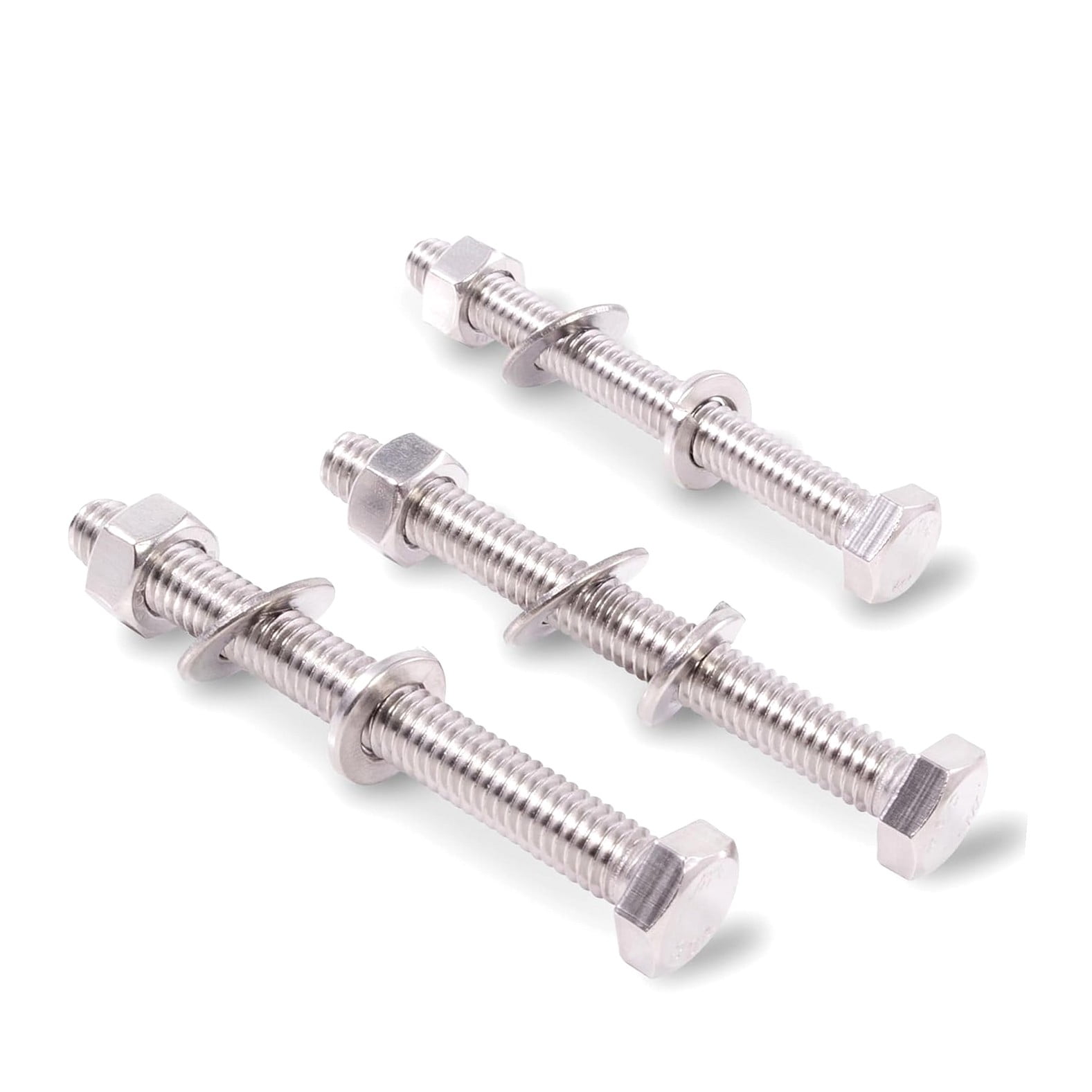 Bybiment 5/16-18x1-3/4 Hex Cap Screws Hexagon Bolts, and Nuts and ...