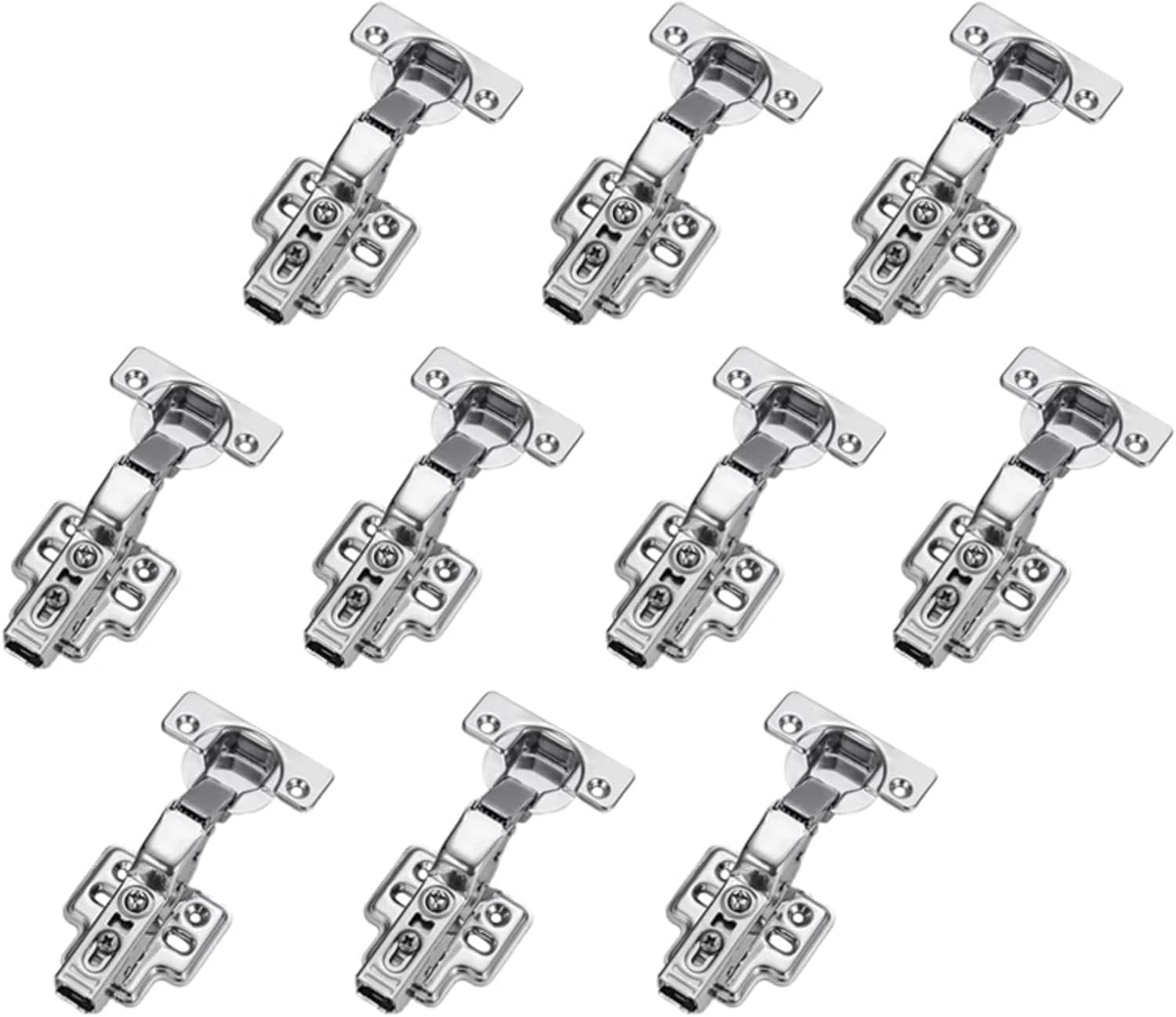 Bybiment 5 Pairs Inset Soft Close Hinges, Heavy-Duty Frameless European ...
