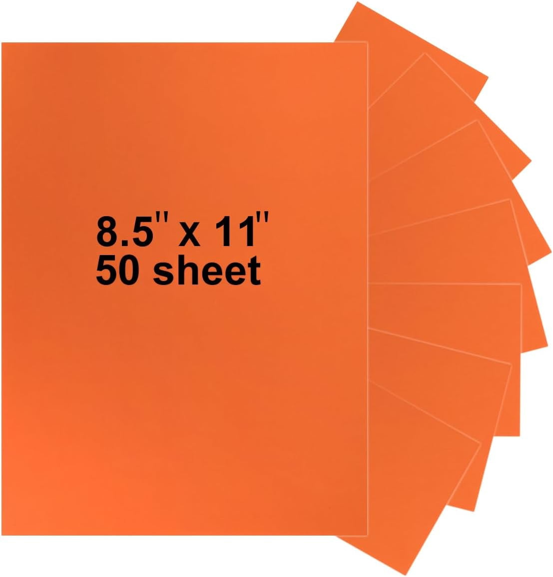 Bybiment 50 8.5" 11" Orange Cardstock, Heavyweight Cardstock Blank ...