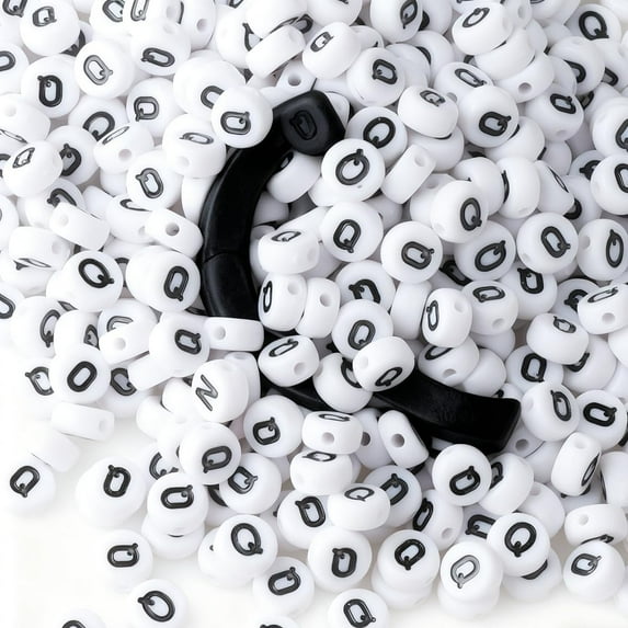 Bybiment 500pcs Alphabet Beads for Kit, Jewelry Making Supplies Letter ...