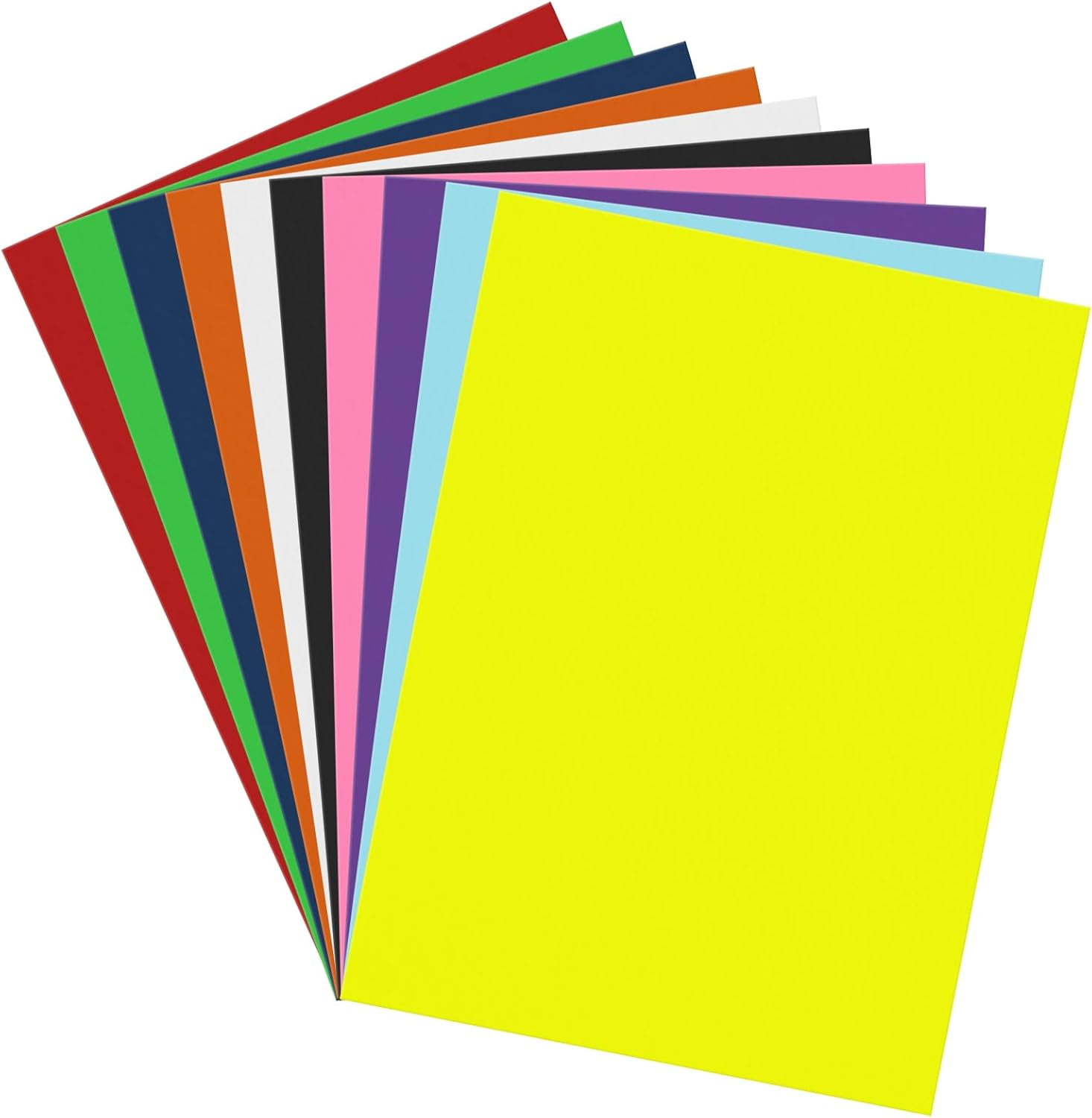 Bybiment 50Pcs Colored Poster Boards, 10 Assorted Color 230G Thickness ...