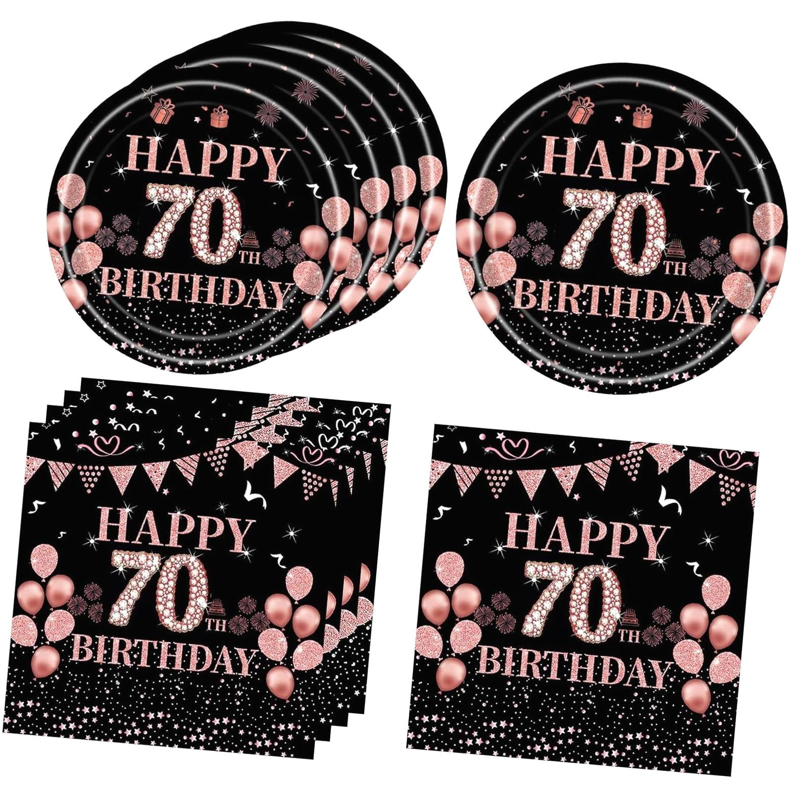 Bybiment 50th Birthday Celebration Kit for Women, Featuring Rose-Themed ...