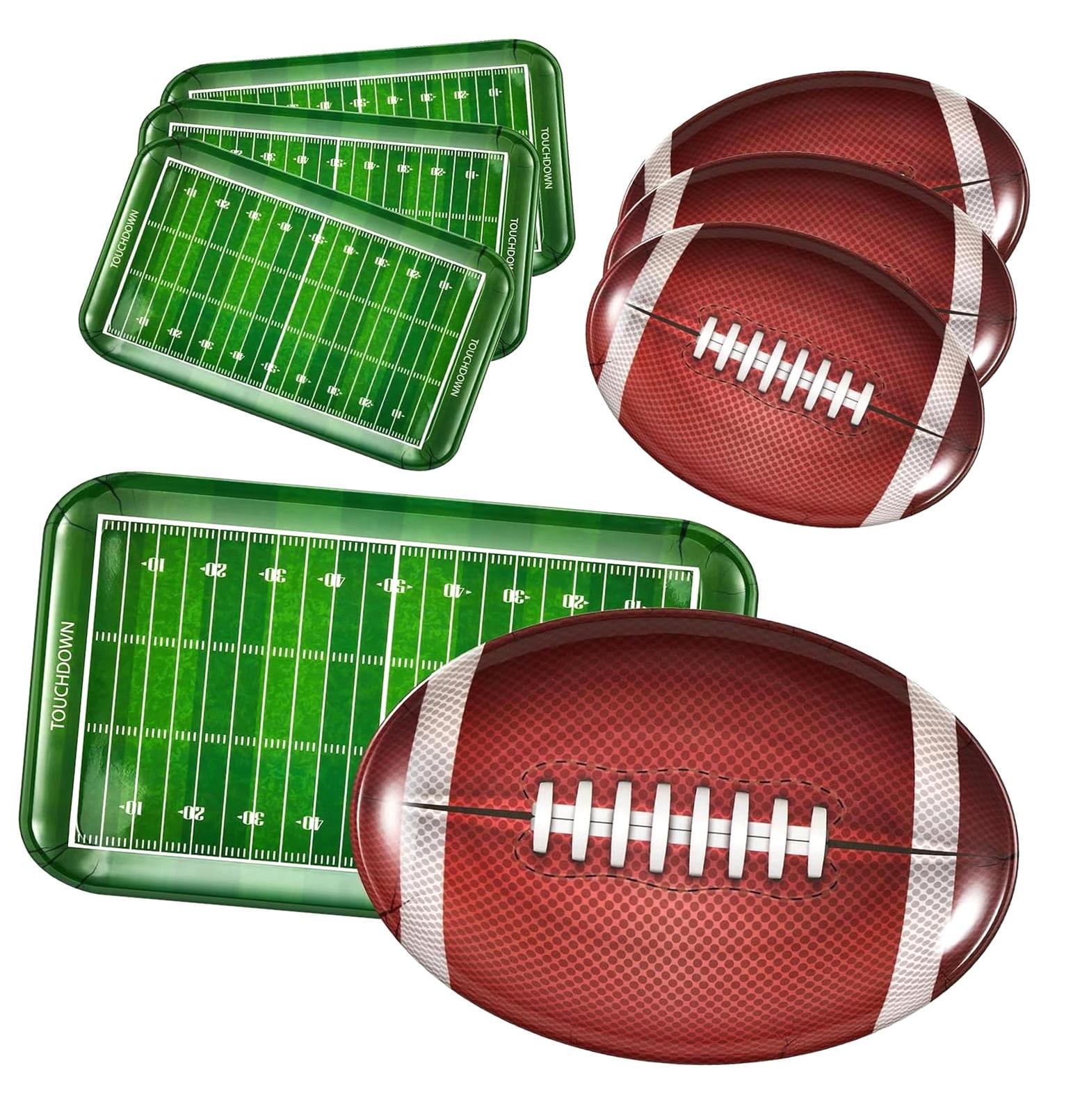 Bybiment 6 Pack Football Serving Trays and Platters for Football Party ...
