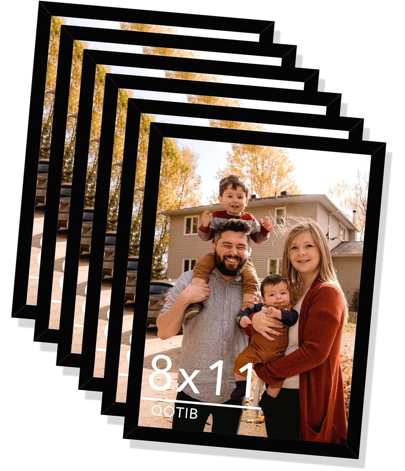 Bybiment 6 Packs 8x11 Picture Frame, Engineered Wood 8 by 11, 8x11 ...
