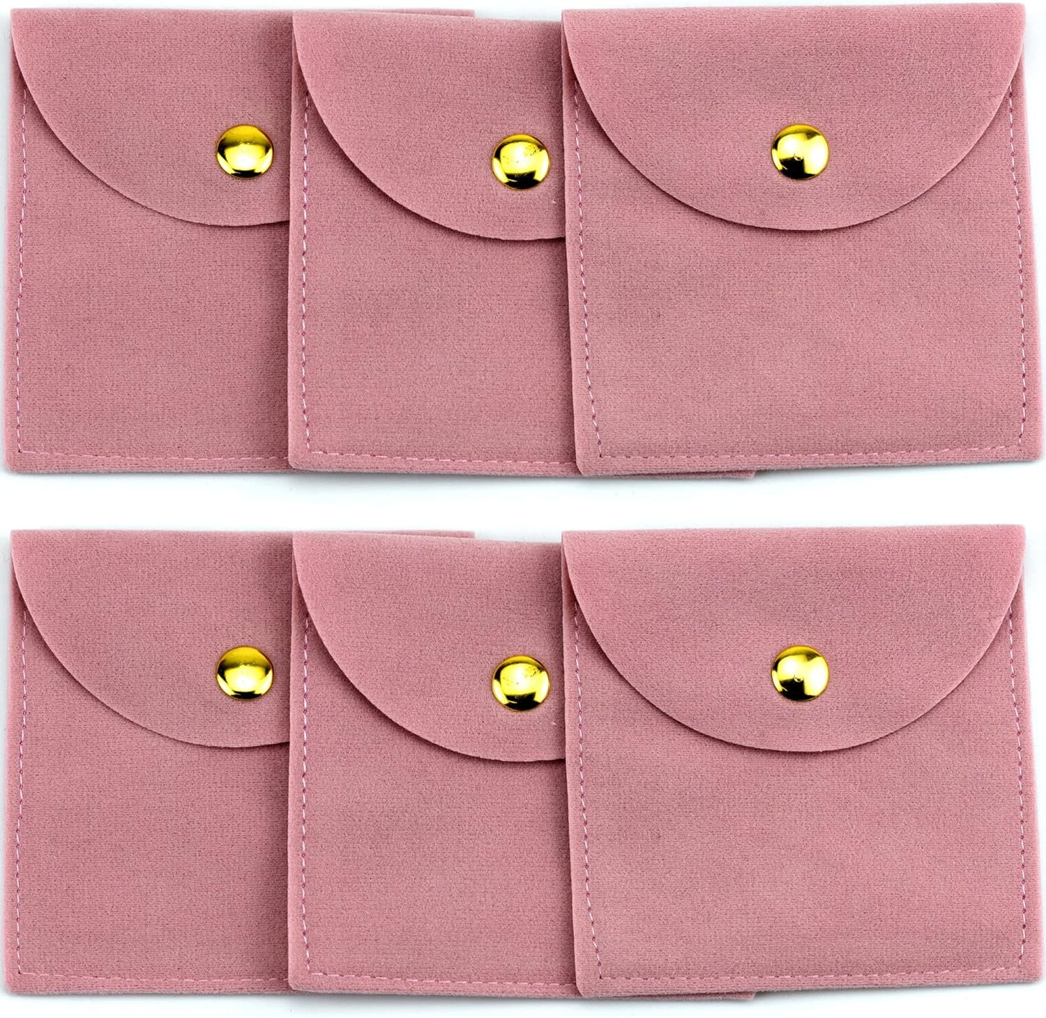 Bybiment 6 Pcs Jewelry Pouch Bags Velvet Jewelry Storage Bags with ...