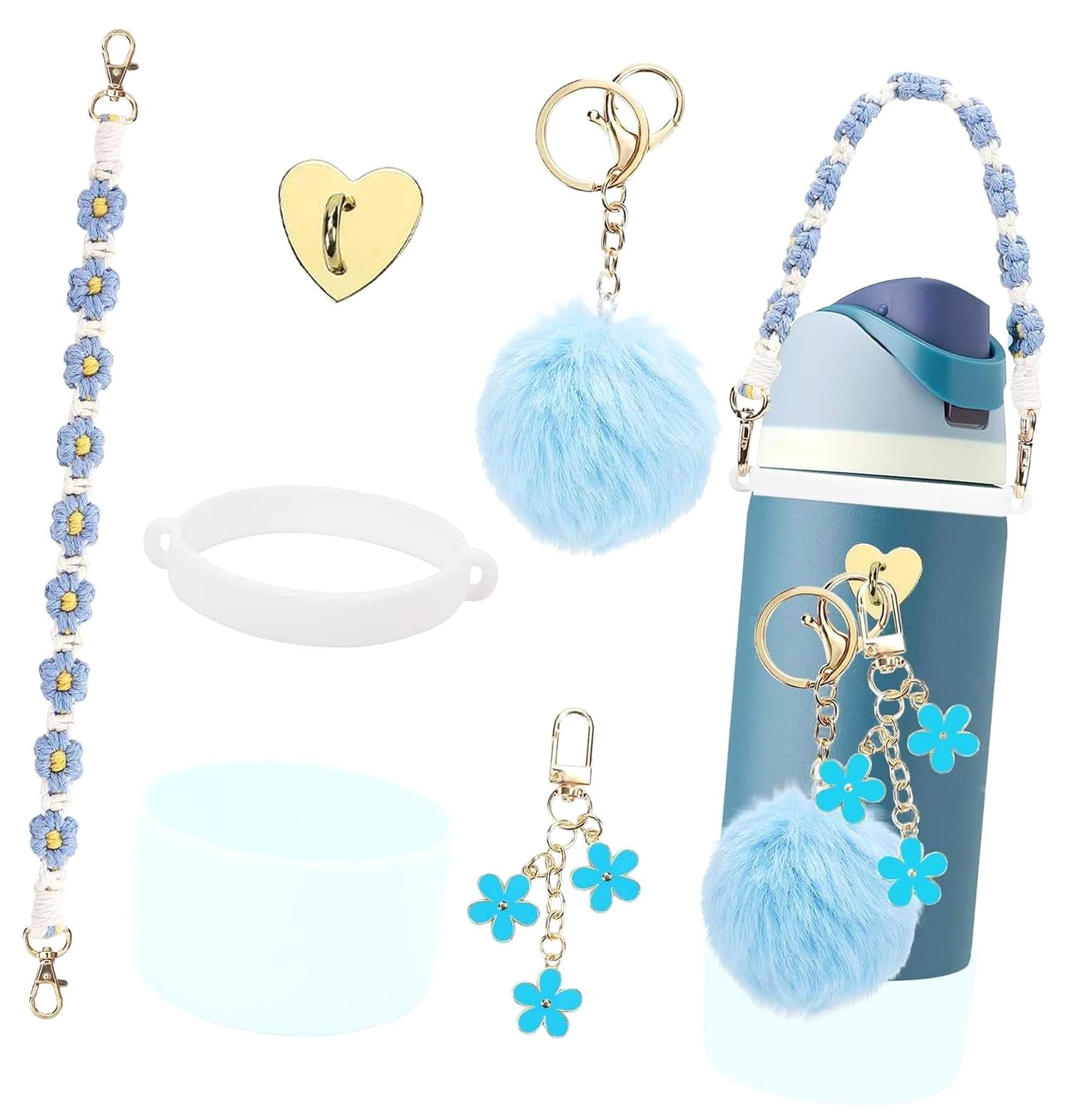 Bybiment 6-Piece Accessory Kit for Owala 40oz Water Bottle, Includes a Handle Strap, Silicone ...