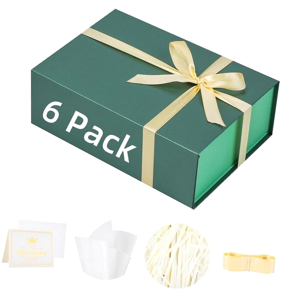 Bybiment 6-Piece Box, 11.5x8x4 inch Container with Magnetic Lid ...