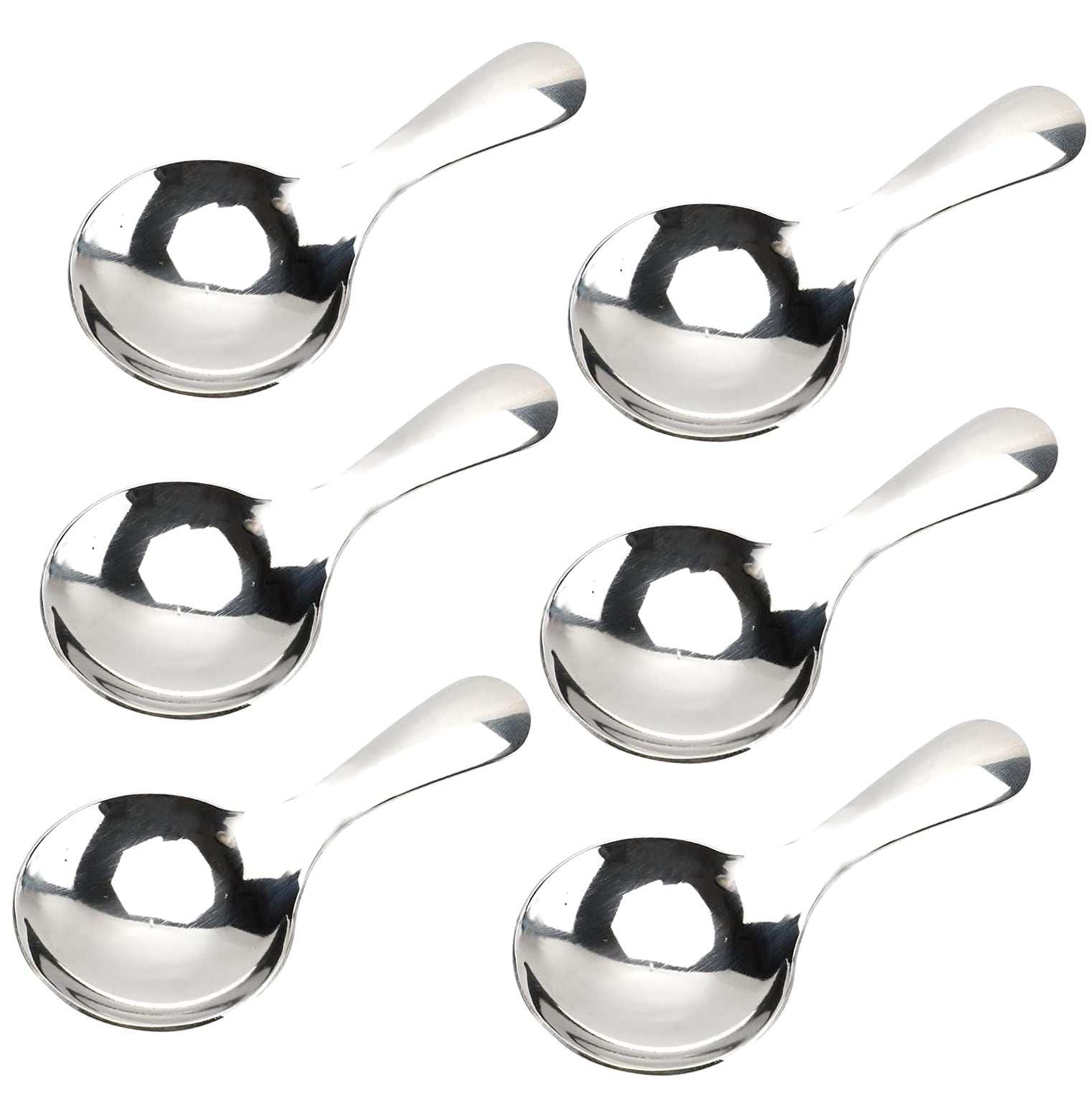 Bybiment 6-Piece Small Steel Spice Spoons Canister Scoops for ...