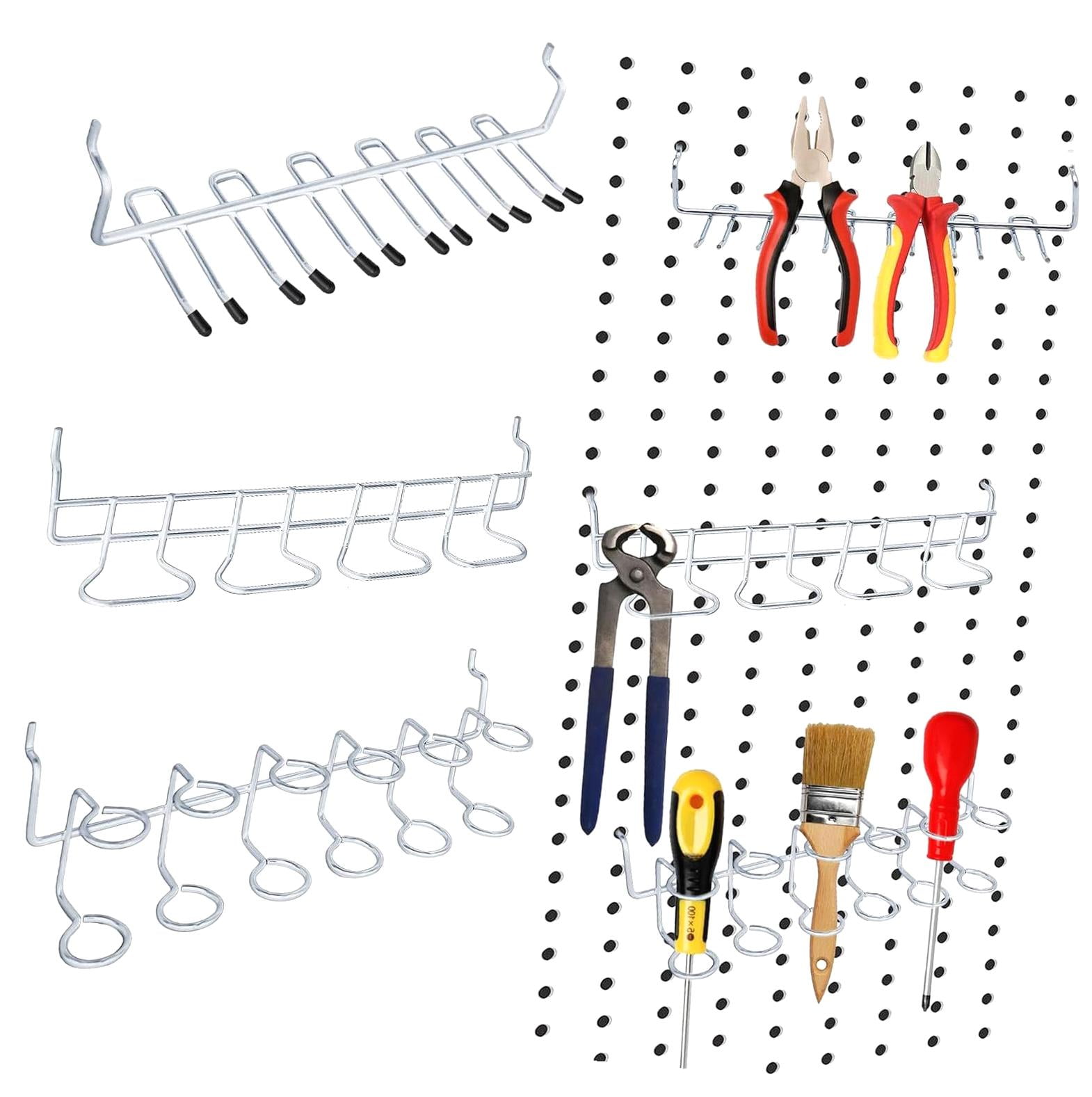 Bybiment 6 Pieces Pegboard Screwdriver Holders, Stainless Steel ...