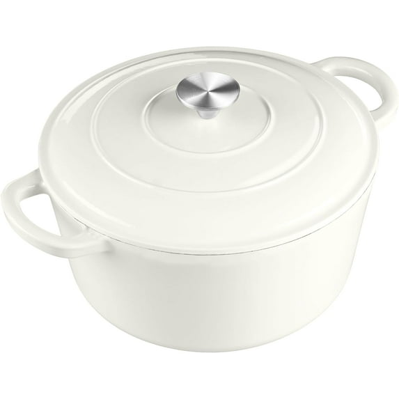 Bybiment 6 Quart Dutch Oven with Lid, 6QT Enameled Cast Iron Dutch Oven ...