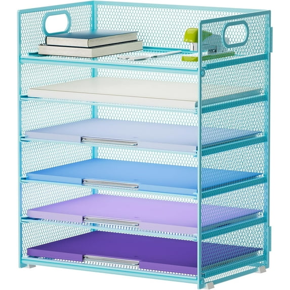 Bybiment 6-Tier Paper Organizer Letter Tray Desk File Sorter with ...