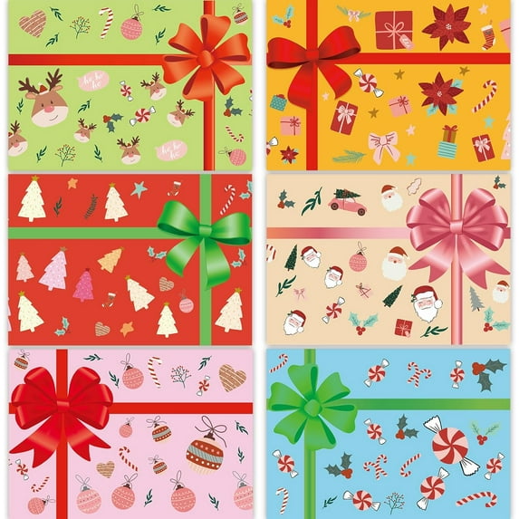 Bybiment 60 Pieces Christmas Card Envelopes for 4x2.75 Inch Small Card ...