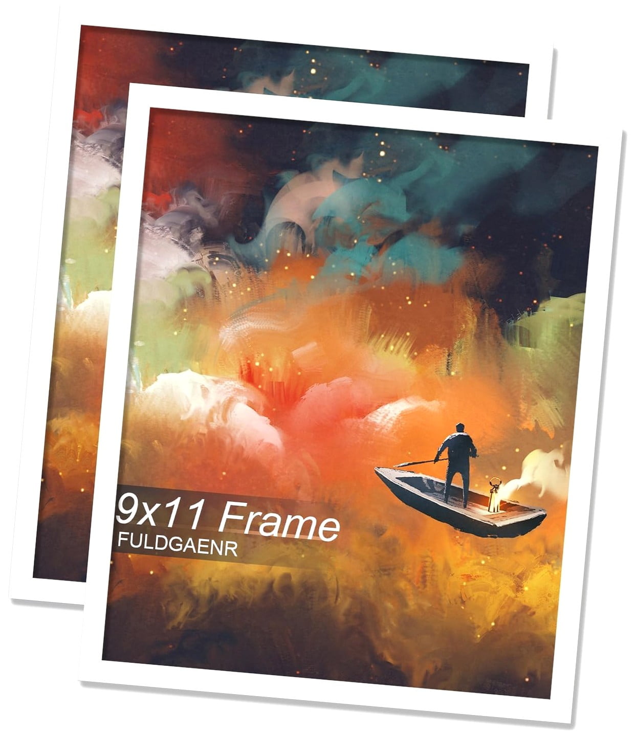 Bybiment 9x11 Picture Frame Pair of 2, White for 9 11 Inch Photo Poster ...