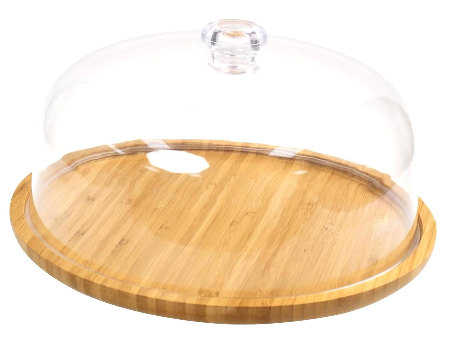 Bybiment Acrylic Dessert Plate with Base, Cake Tray with Clear Acrylic ...