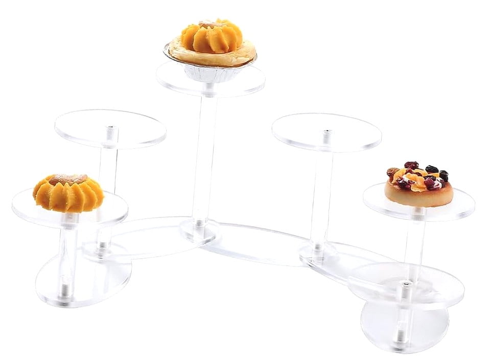 Bybiment Acrylic Display Riser Stands, Deformable Round Display Rack ...