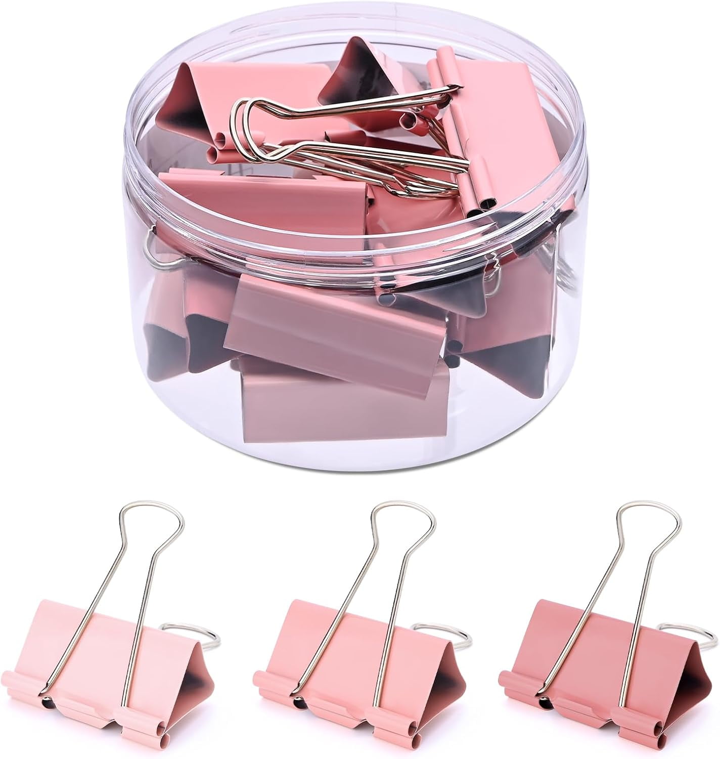 Bybiment Aesthetic Binder Clips, 12 Pcs 2 Inches Small Metal Binder ...