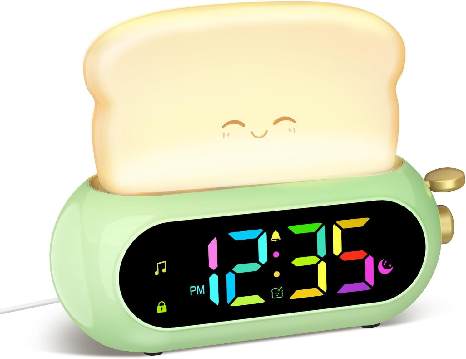 Bybiment Alarm Clock, OK to Wake Clock with Night Light and Sound ...