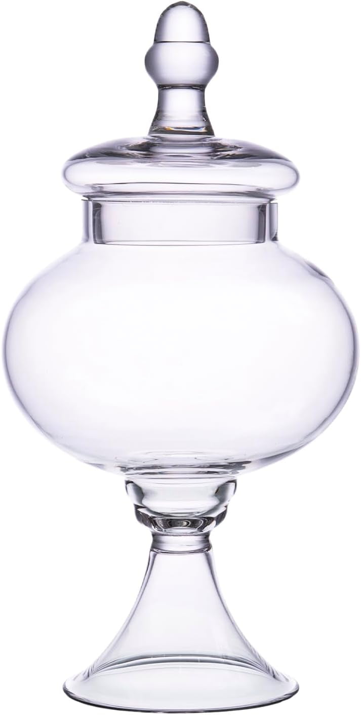 Bybiment Apothecary Jars with Lid, Clear Candy Jar for Candy Buffet ...
