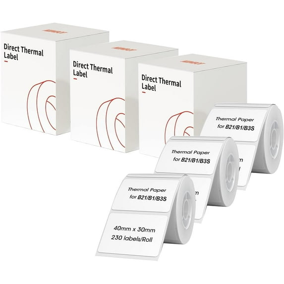 Bybiment B1 B21 B3S Label Maker Tape, 3 Rolls Adapted Label Print Paper ...