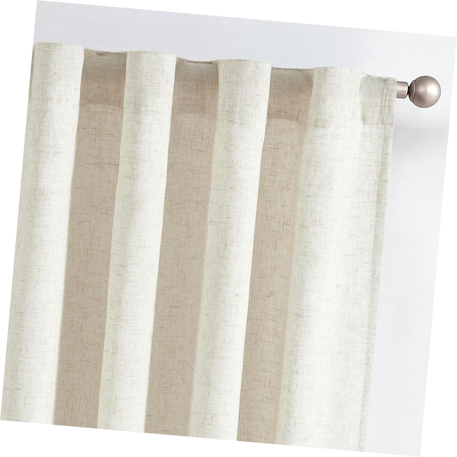 Bybiment Beige Linen Blend Curtains for Bedroom 72 Inches Length 2 ...
