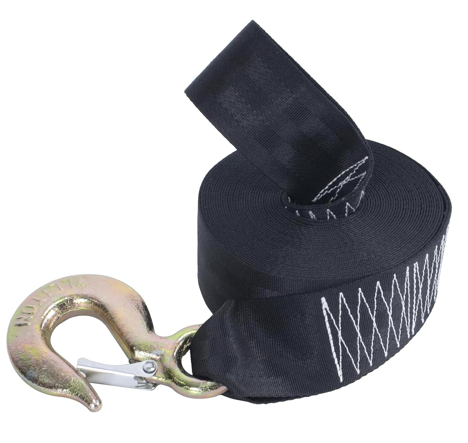 Bybiment Boat Trailer Winch Strap Safety Featuring Snap Hook for Towing ...