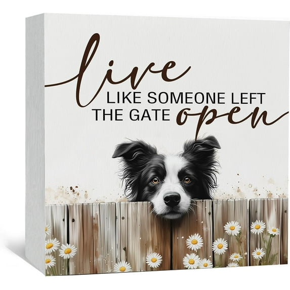 Bybiment Border Collie Signs Farm Cottagecore Office Kitchen Bedroom ...