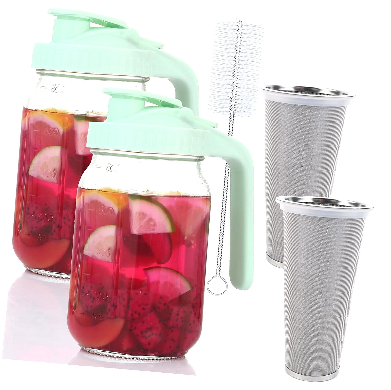 Bybiment Brew Coffee Maker, 64oz / 2Quart Pitcher with Steel Filter and ...