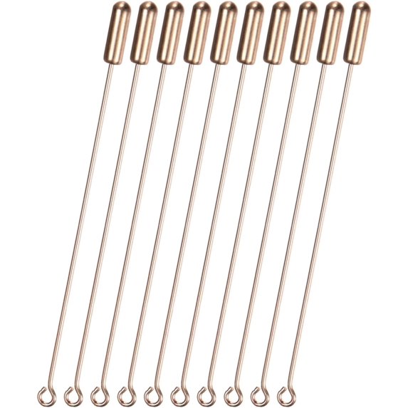 Bybiment Brooch Stick Pin, 2.8 Inch Copper Long Needle Pin with Stopper ...