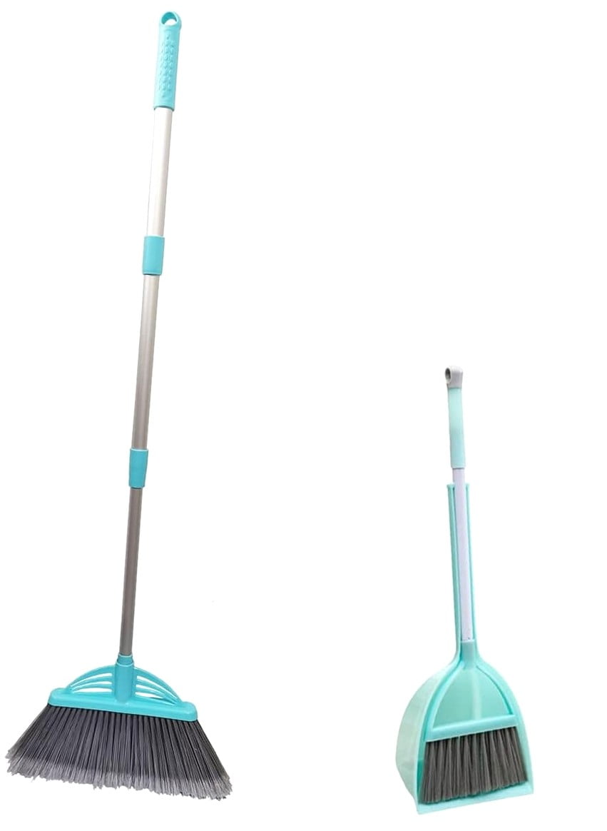 Bybiment Broom and Dustpan and Telescopic Rod Long Handle Broom ...