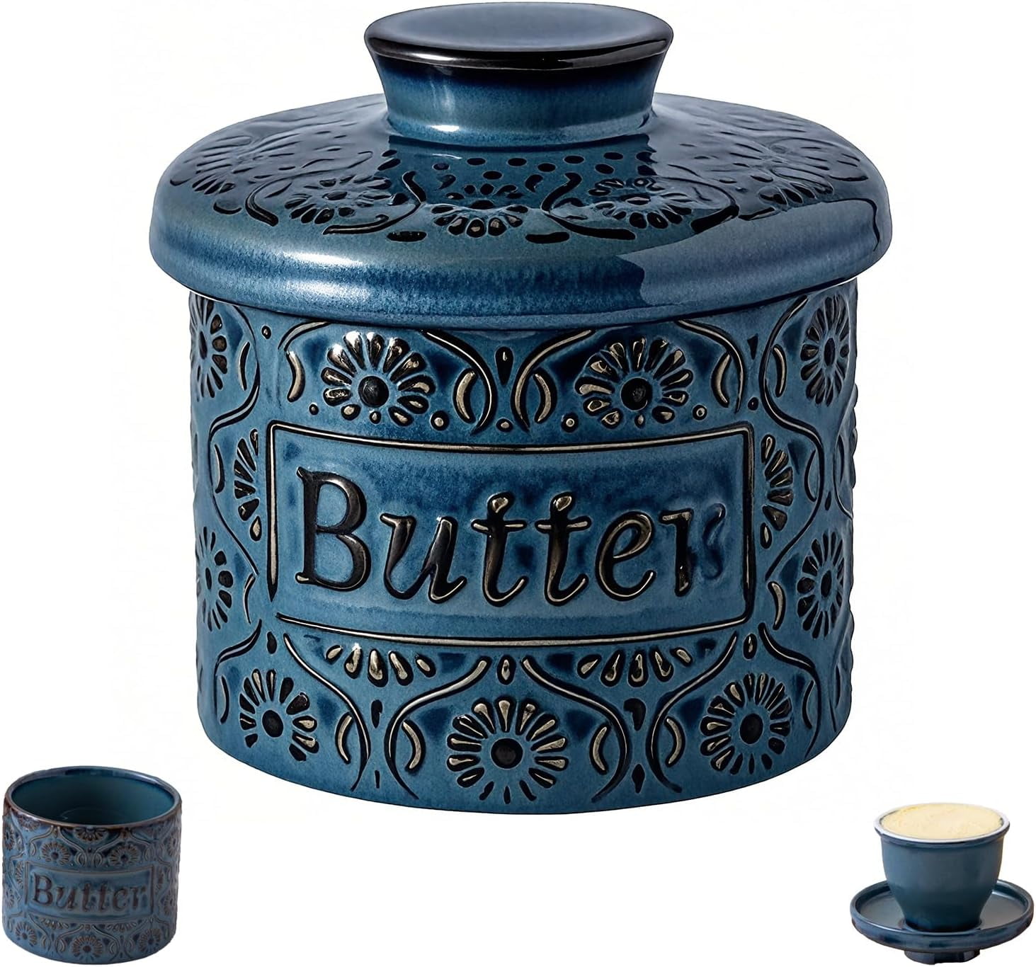 Bybiment Butter Dish, Butter Dishes with Lid for Fresh Butter ...