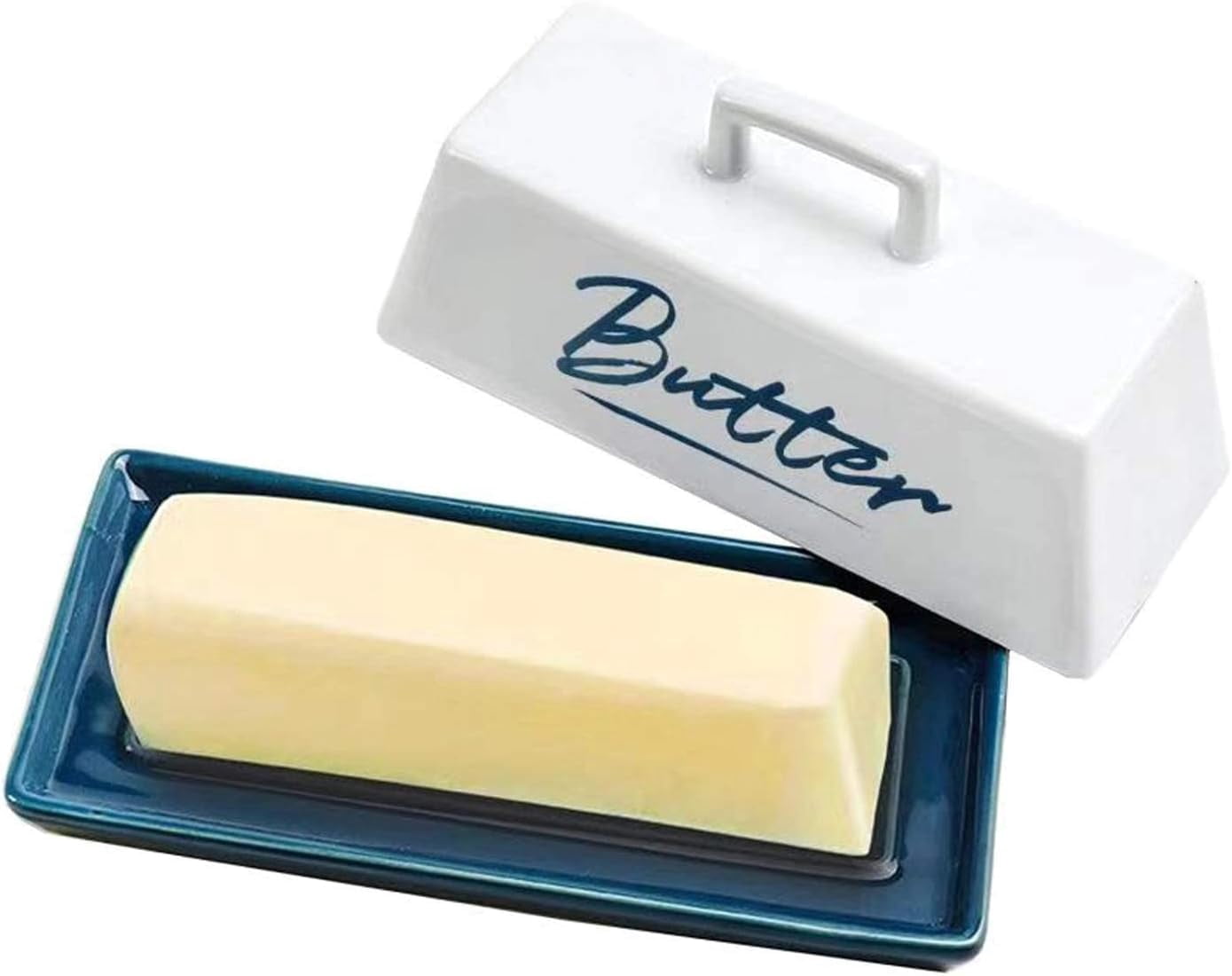 Bybiment Butter dish with lid, butter container for countertop holding ...