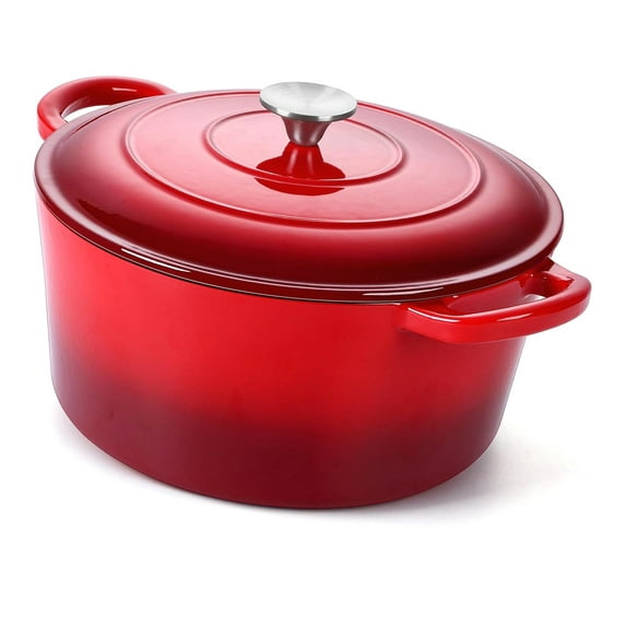 Bybiment CHEF 6QT Enameled Dutch Oven, Cast Iron Dutch Oven Pot with ...