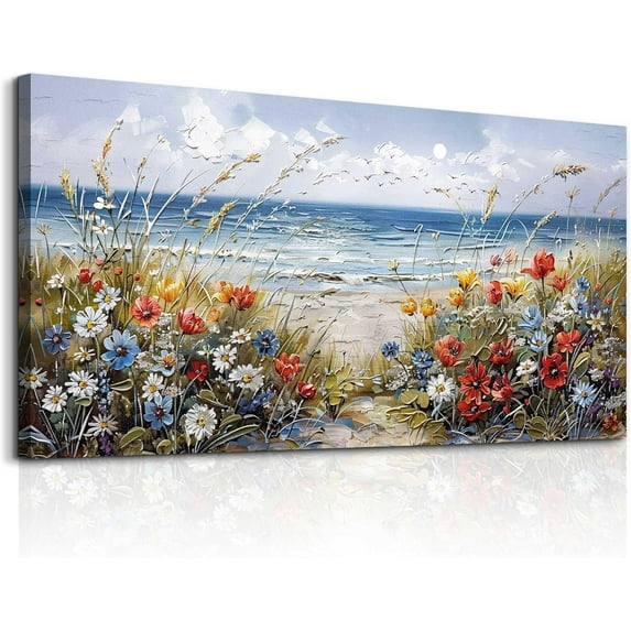 Bybiment Canvas Wall Room Farmhouse Bedroom Wall Painting Blue Beach ...