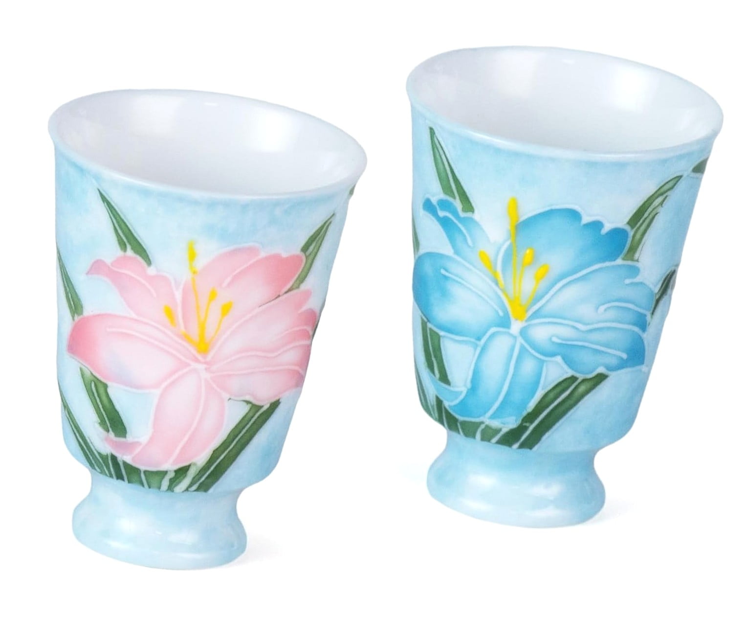 Bybiment Ceramic Tea Cups Small, Set of 2, Porcelain Teacups Mug, 1.5oz ...