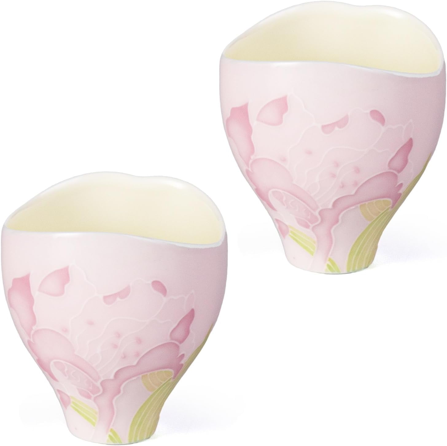 Bybiment Ceramic Tea Cups Small, Set of 2, Porcelain Teacups Mug, 2.9oz ...