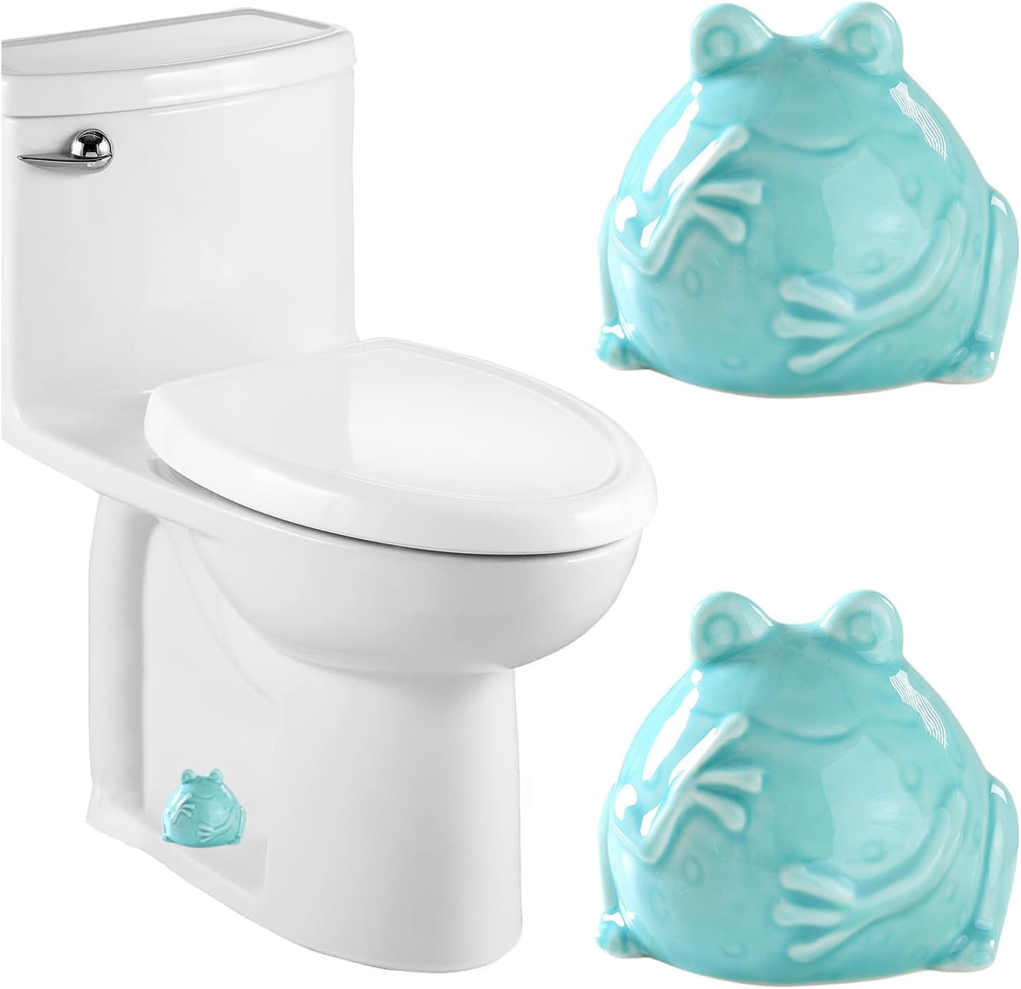 Bybiment Ceramic Toilet Covers, Set of 2 Tall Toilet Caps, Toilet Screw ...