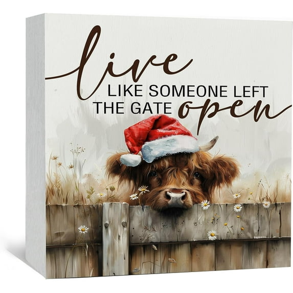 Bybiment Christmas Bathroom Decoration Sign Farmhouse Western Christmas ...