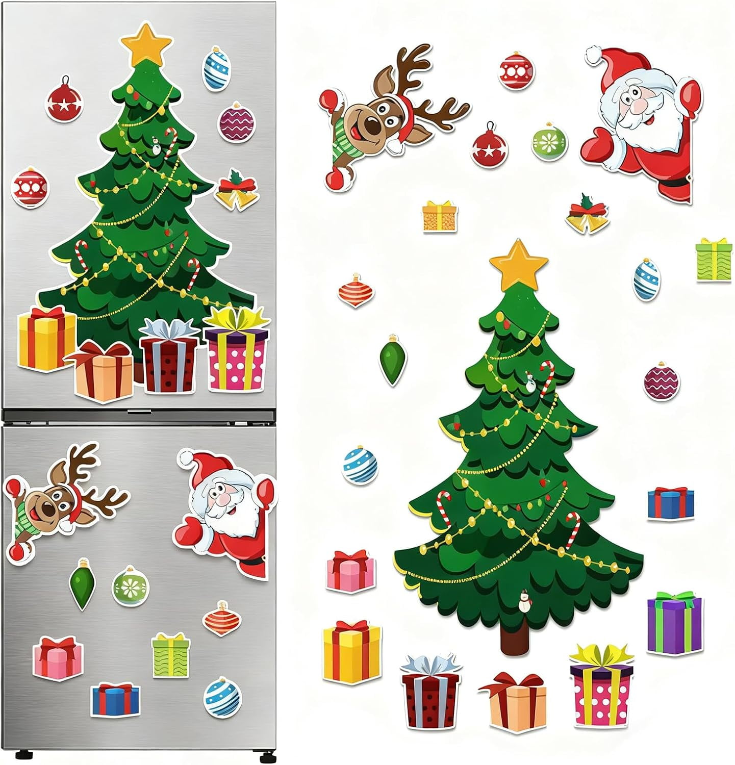 Bybiment Christmas Refrigerator Magnets Set of 23, Christmas Tree for ...