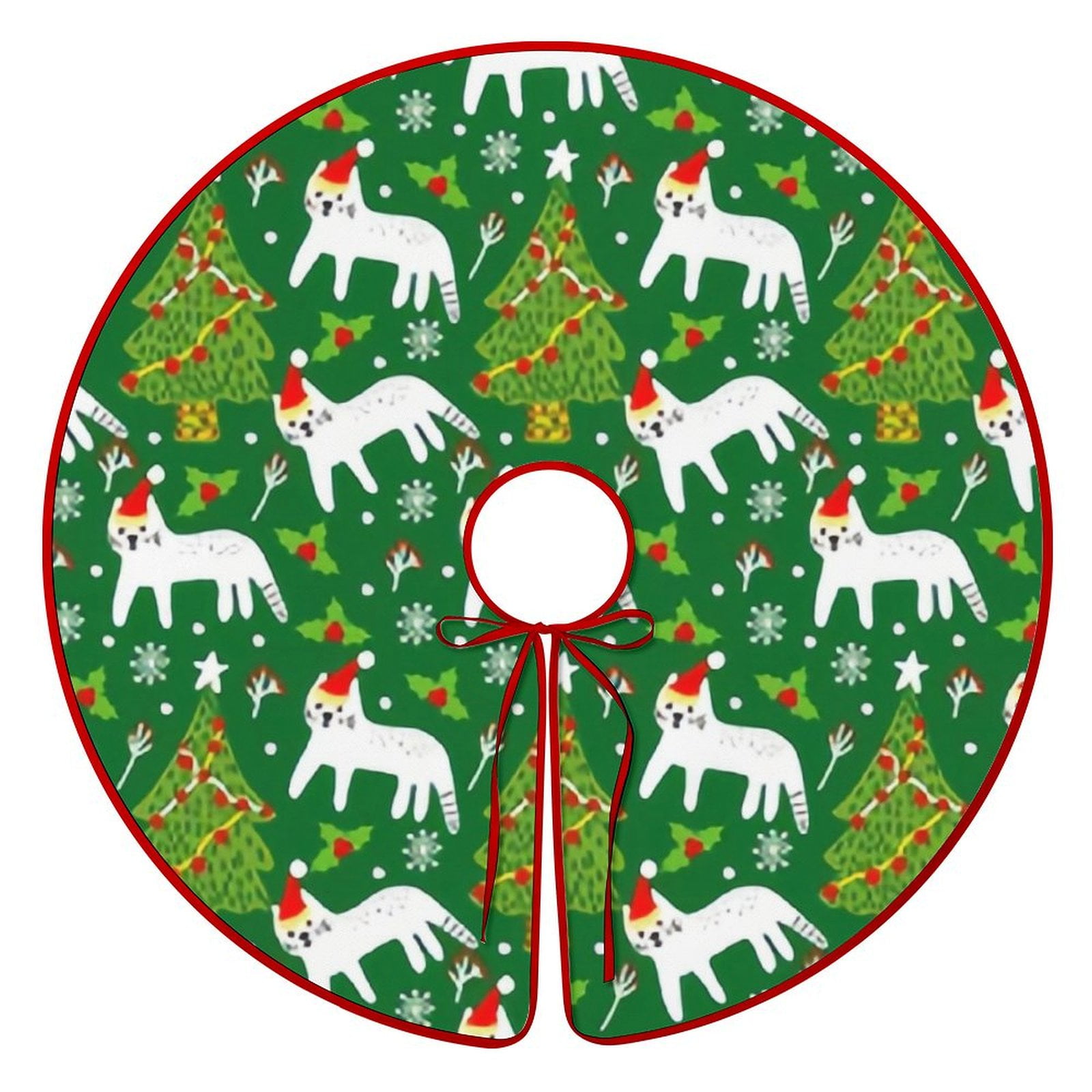 Bybiment Christmas Tree Skirt 36 Inch , Christmas Pattern Fabric ...