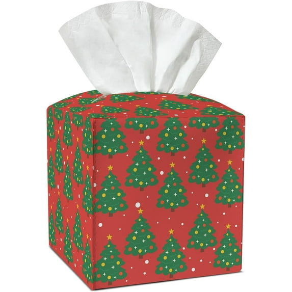 Bybiment Christmas Trees Tissue Box Cover, Tissue Holders for Office ...