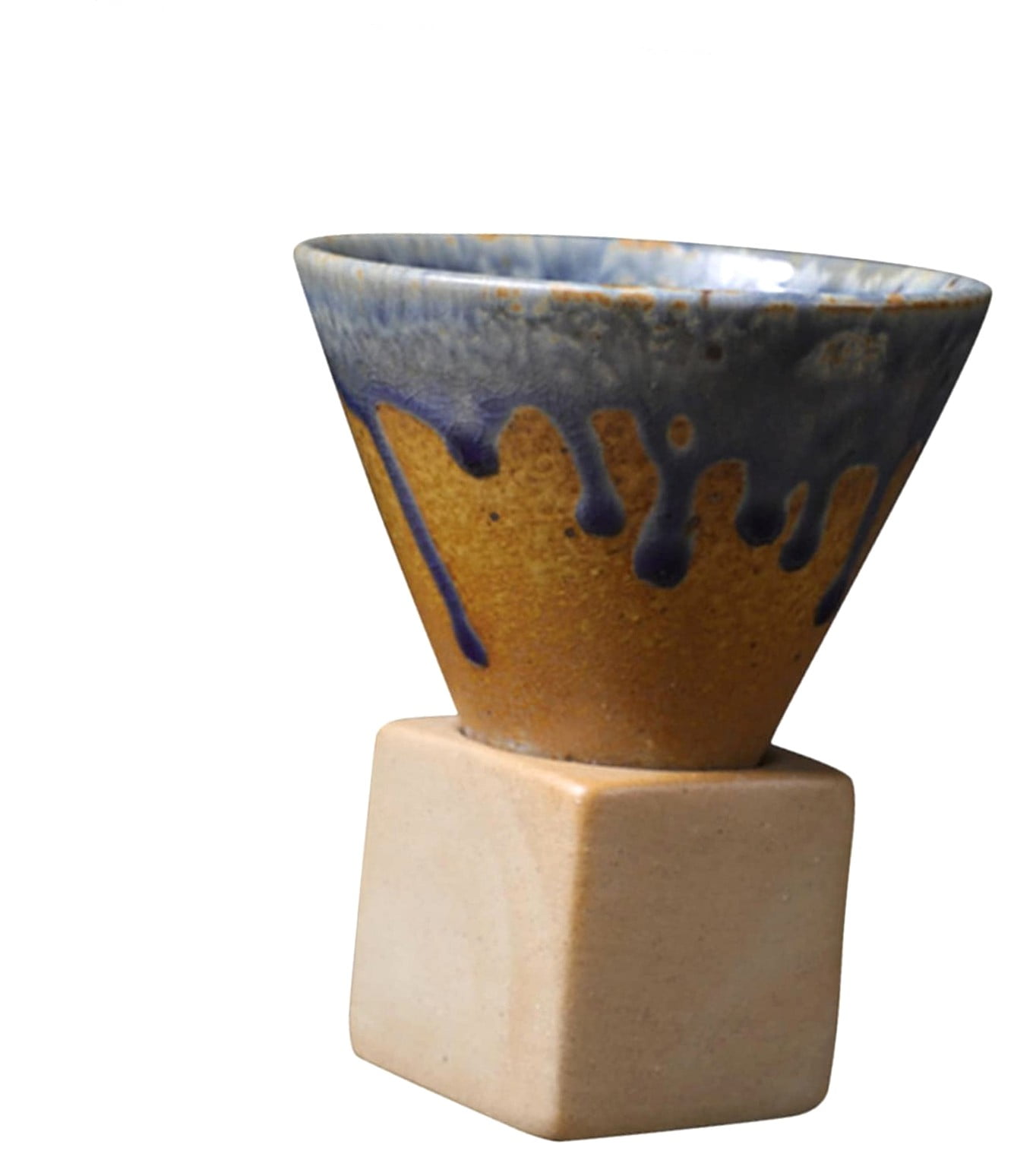 Bybiment Coarse Coffee Mugs, Style Ceramic Tea Cups Triangular Cone ...