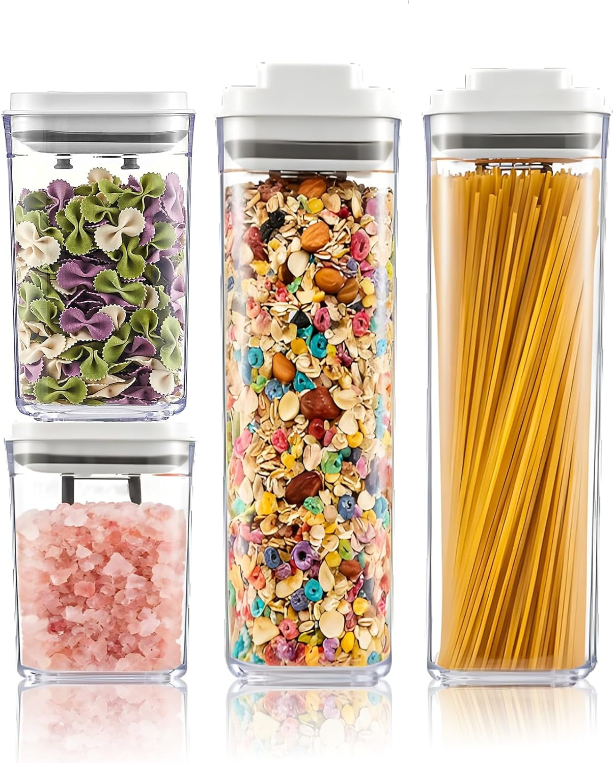 Bybiment Container Set | Airtight Cereal Storage Organizer Canisters ...