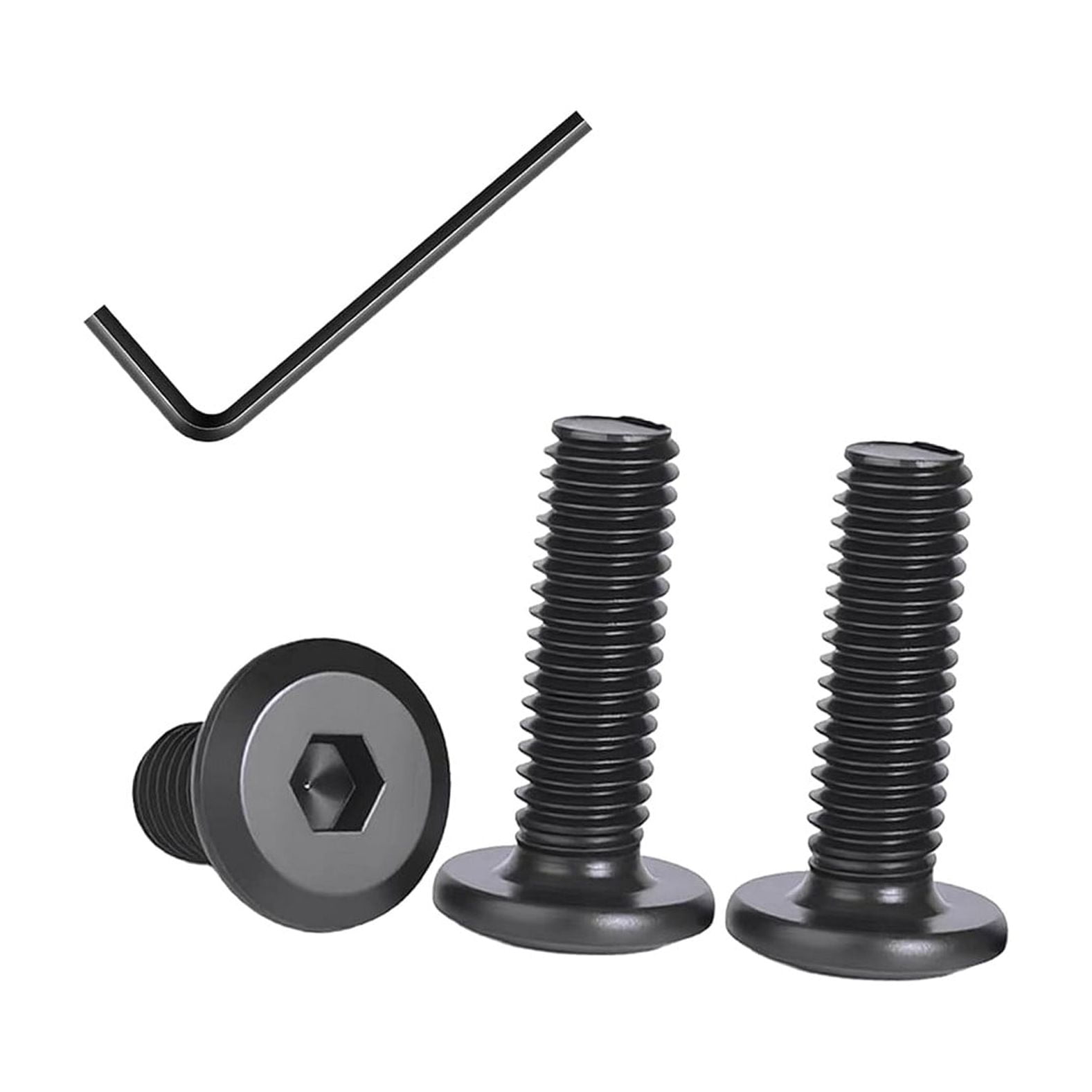 Bybiment Count 1/4-20 * 1" Flat Hex Cap Screws, 304 Steel 18-8 Cap ...