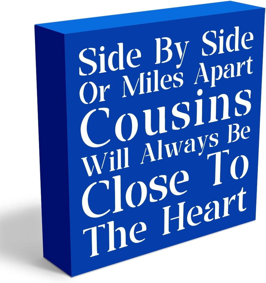 Bybiment Cousin Wooden Box Sign Cousins Office Desk Decor for Tabletop ...